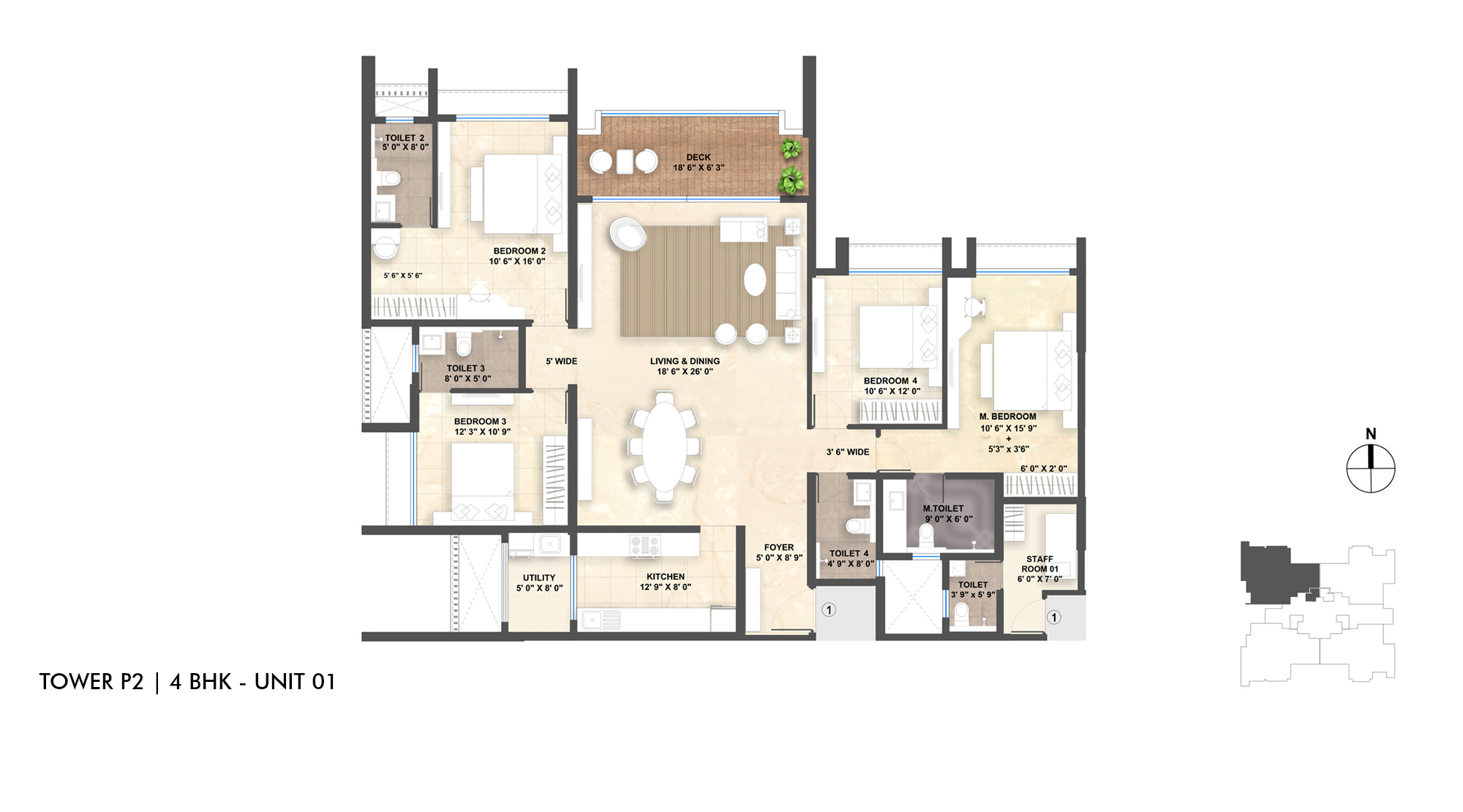 Lodha Estilo Floor Plans in Kharadi - 3 BHK & 4 BHK Flats in Pune
